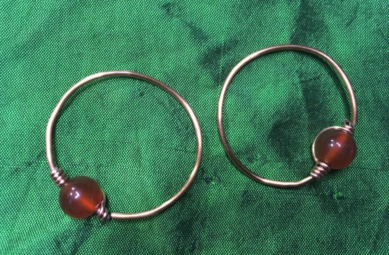 Slavic Temple Rings. Kievan Rus Carnelian Temple Rings - Etsy