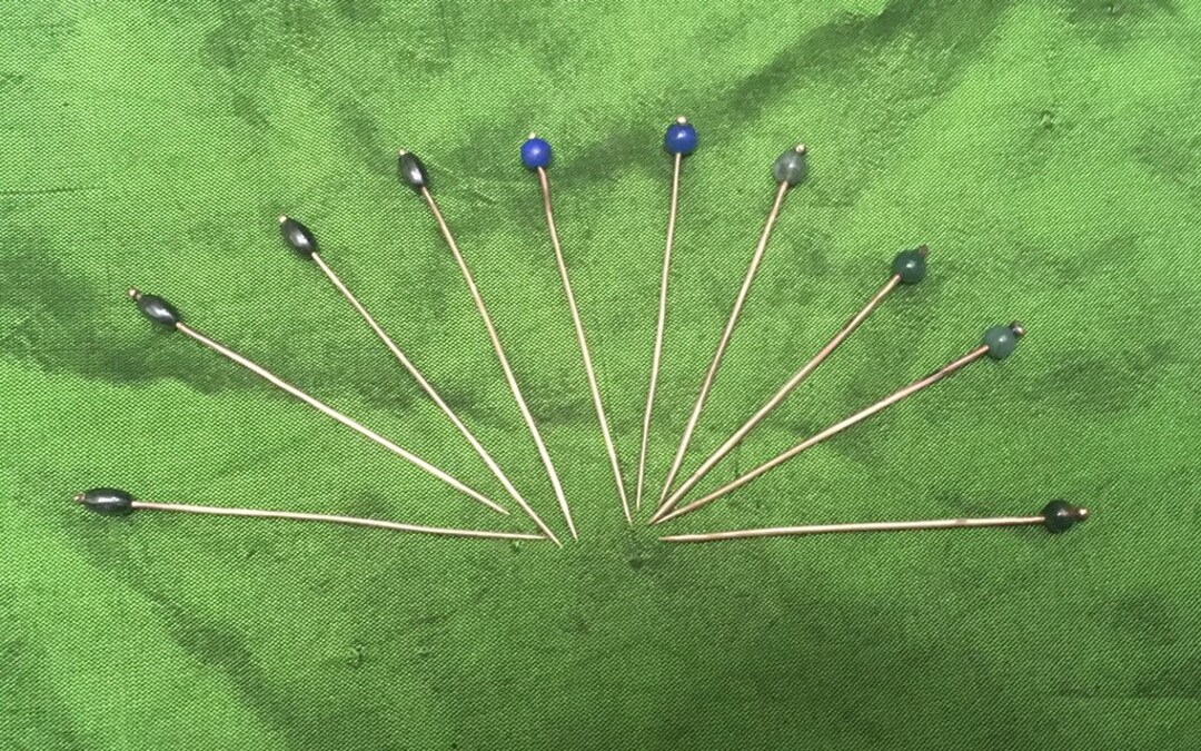 PAIR of Brass Medieval Veil Pins. Medieval Dress Pin. Renaissance Pins ...