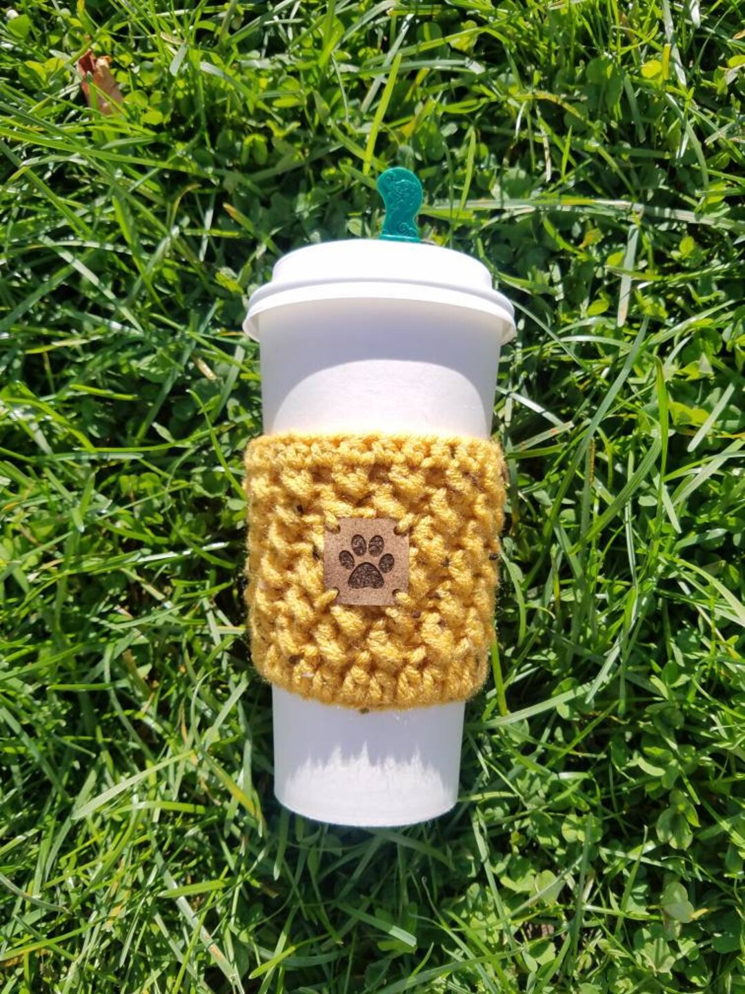 Paw Print Cup Sleeves, Dog Cup Sleeve, Cat Cup Sleeve, Coffee Cup ...