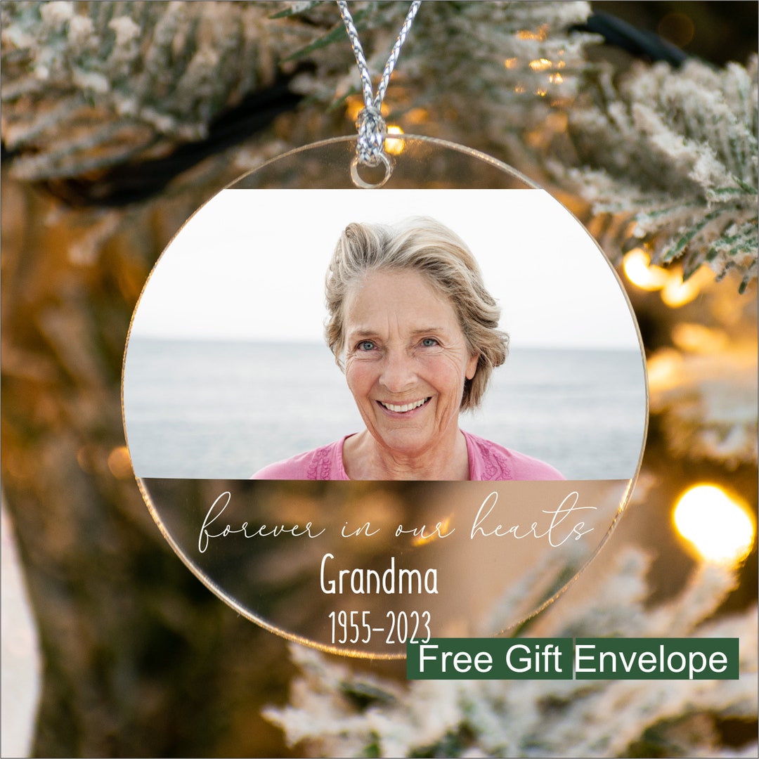 Personalized Memorial Photo Ornament, Remembrance Custom Picture ...