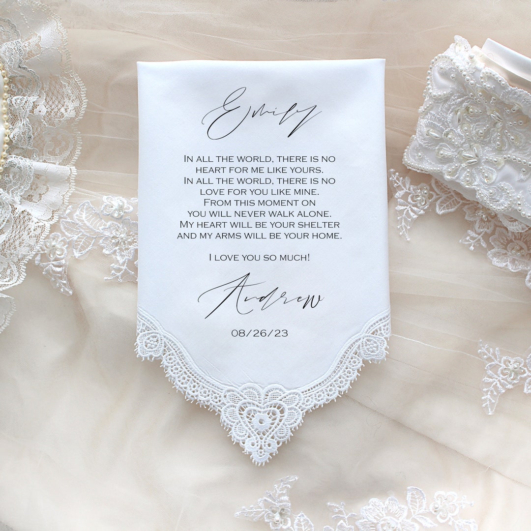 Wedding Gift for Bride From the Groom- Boho Laced Wedding Handkerchief ...