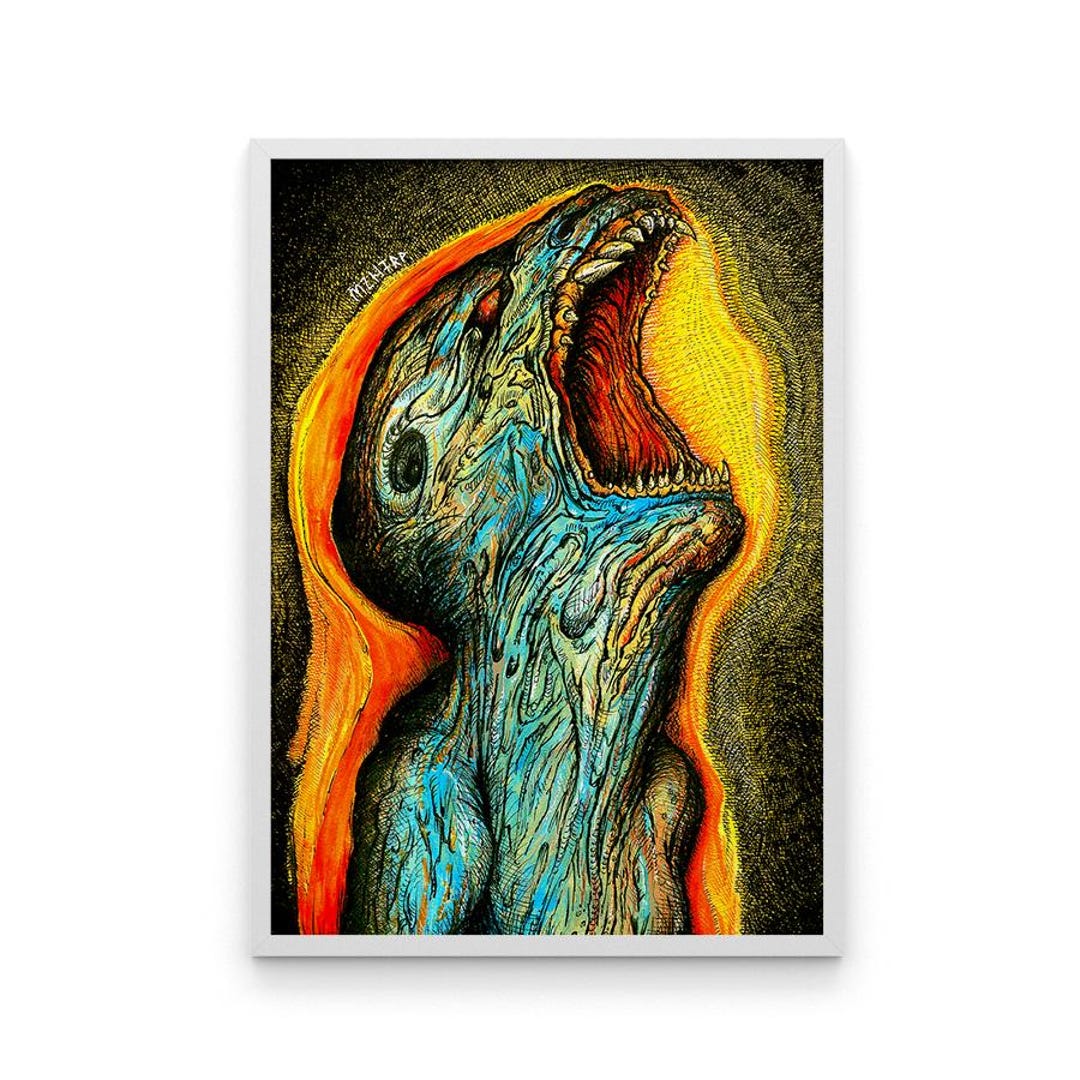 The Howler – Surreal Horror Creature Digital Print (A3) - Etsy