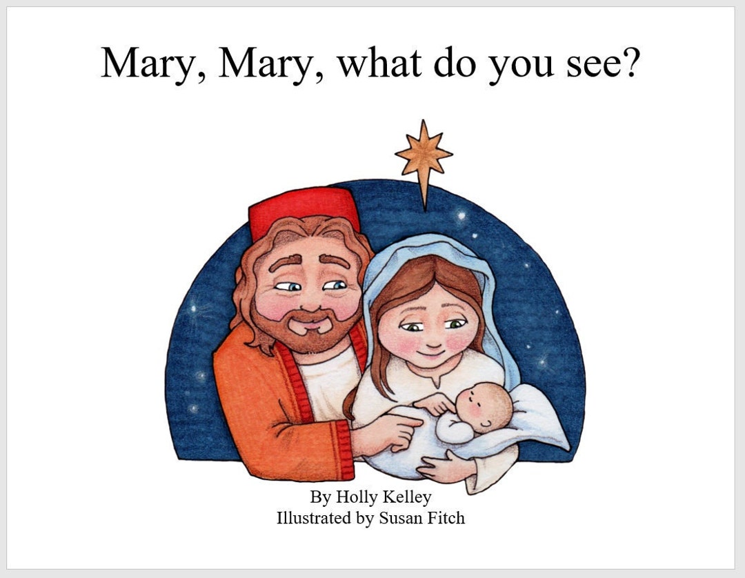 Printable Book: Mary, Mary, What Do You See? - Etsy
