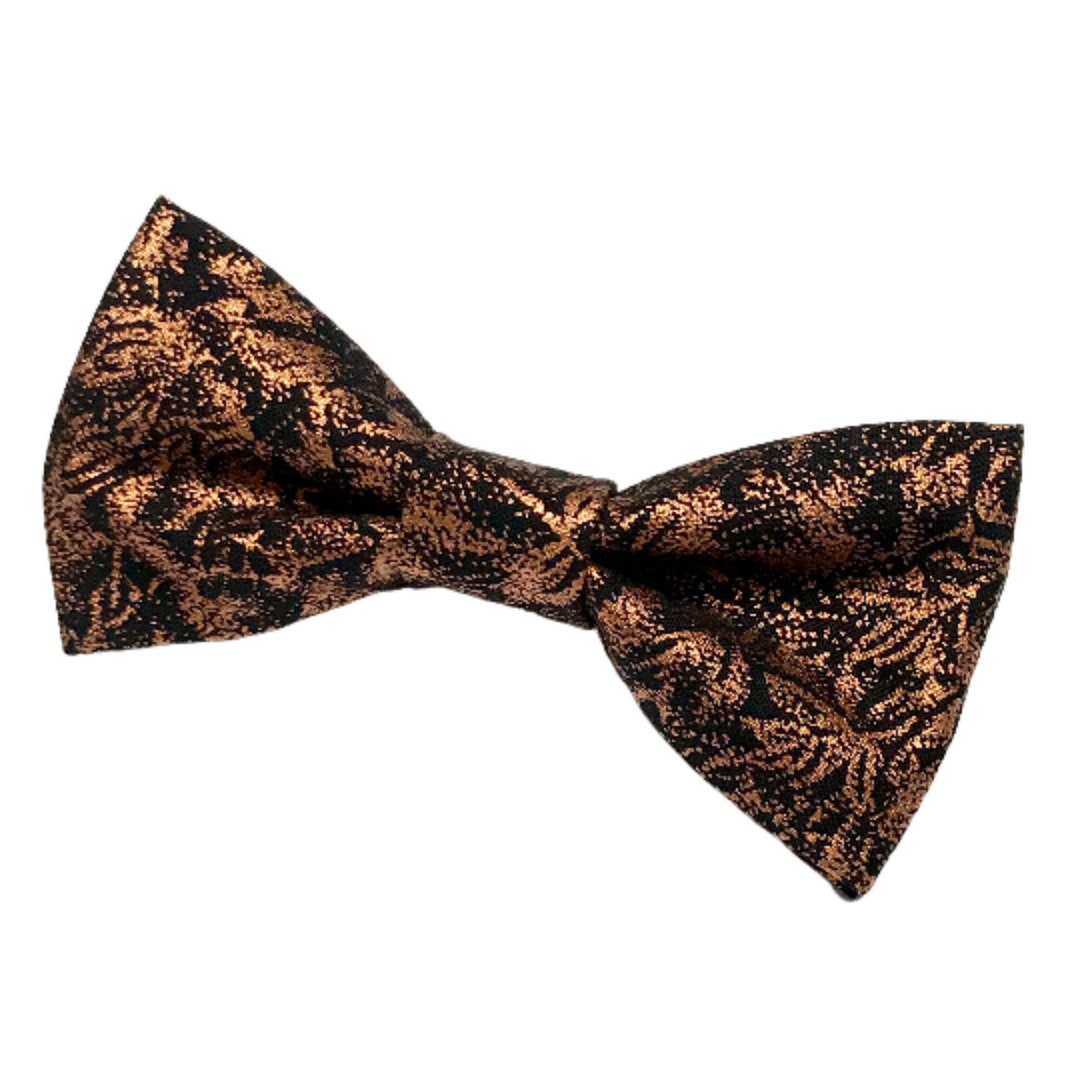 Black and Copper Bow Tie, Copper Bow Tie, Metallic Copper Bow Tie ...
