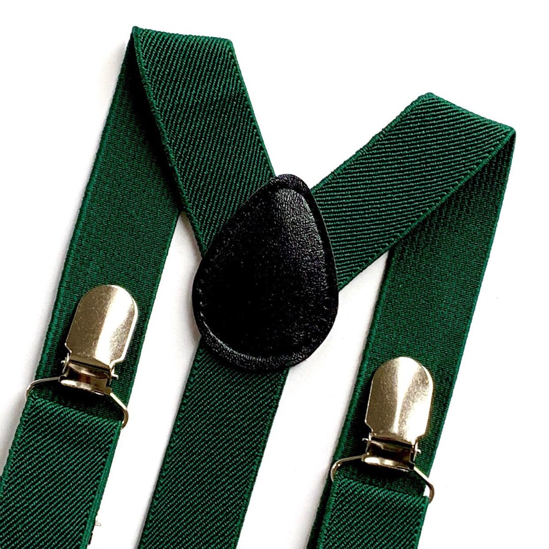 Green Suspenders, Suspenders, Men's Suspenders, Hunter Green Suspenders ...