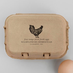 Farm Fresh Eggs Stamp | Egg Carton Label Stamp | Egg Box Stamp | 4 X 5 ...