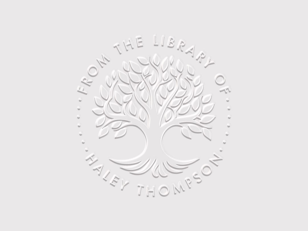 Tree of Life Book Embosser Stamp | Tree Book Stamp | Made in UK | 1.5 ...
