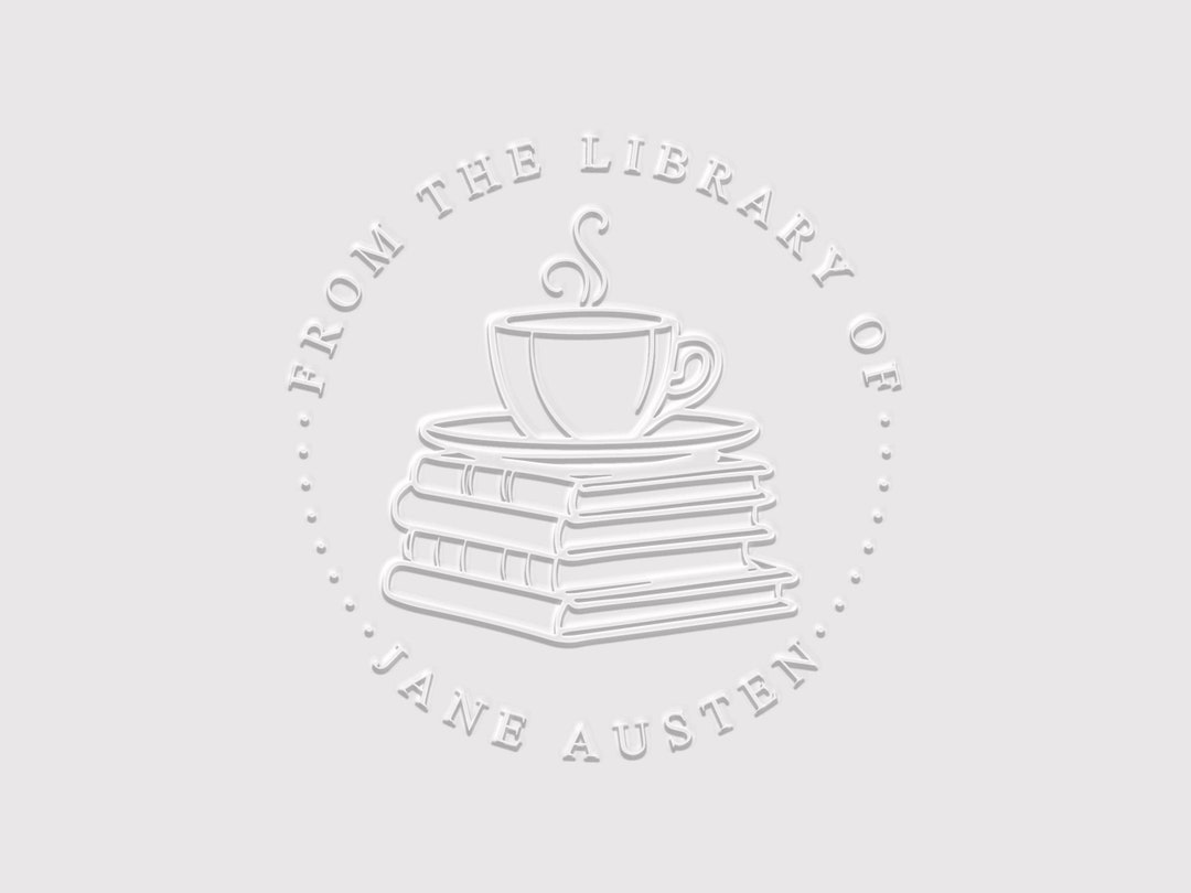 Coffee Cup Book Embosser Stamp | Academia Book Stamp | Made in UK | 1.5 ...