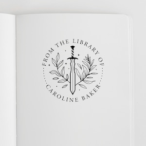 Book Embosser Stamp Fantasy Book Stamp Personalised Made in UK 1.5 ...