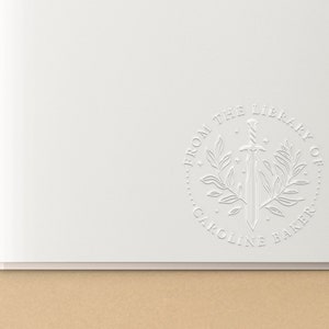 Book Embosser Stamp Fantasy Book Stamp Personalised Made in UK 1.5 ...