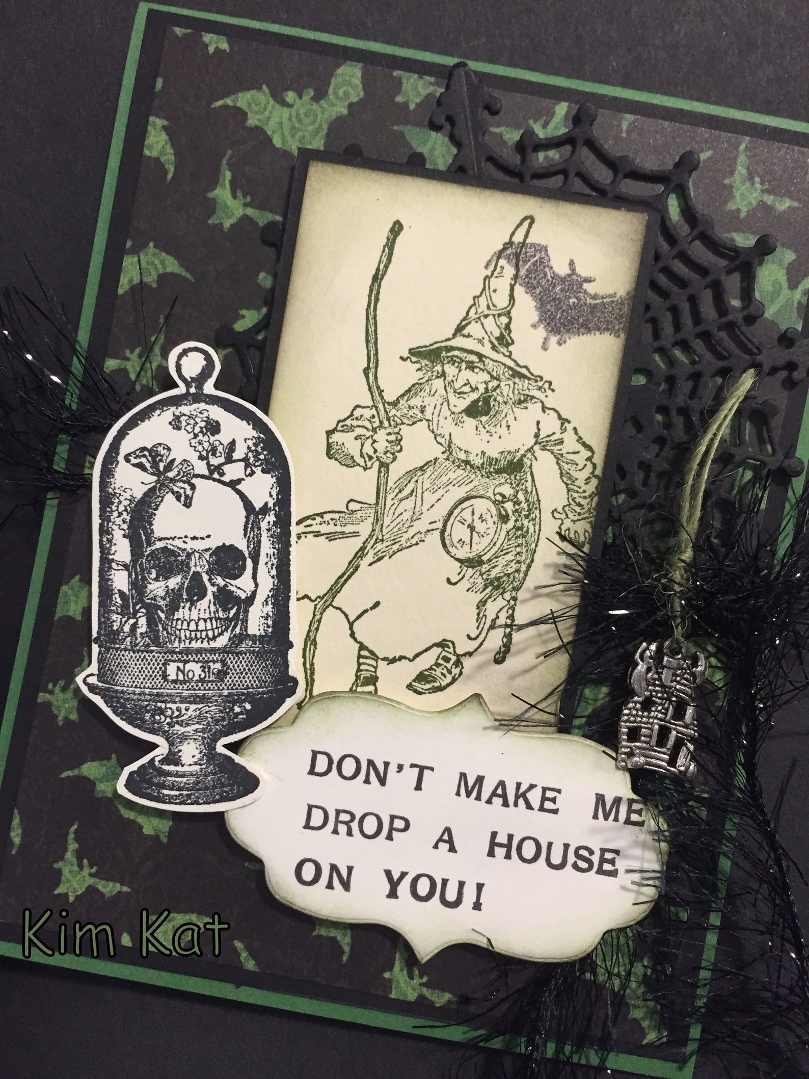 Wicked Witch Card Pop up 3D Halloween Don't Make Me Drop A | Etsy