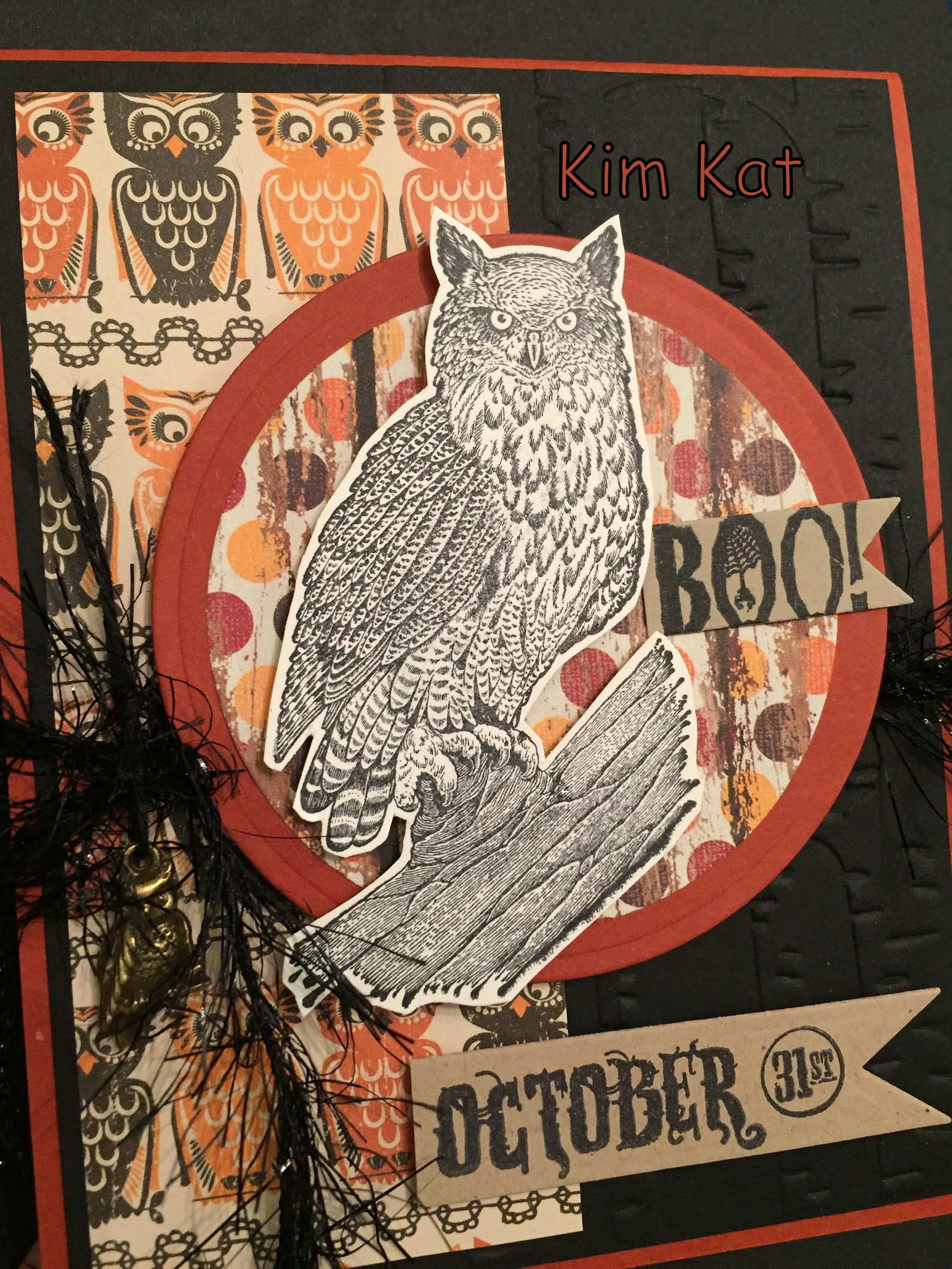 Halloween OWL Card Pop Up Retro Owls Hoot Greetings 3D Oct 31 | Etsy