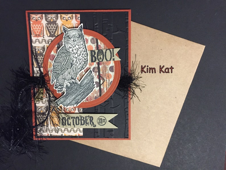 Halloween OWL Card Pop up Retro Owls Hoot Greetings 3D Oct 31 | Etsy