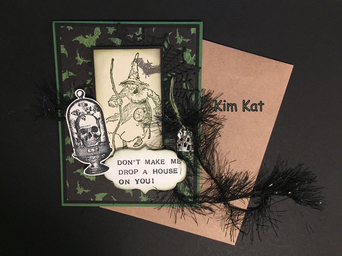 Wicked Witch Card Pop up 3D Halloween Don't Make Me Drop A | Etsy