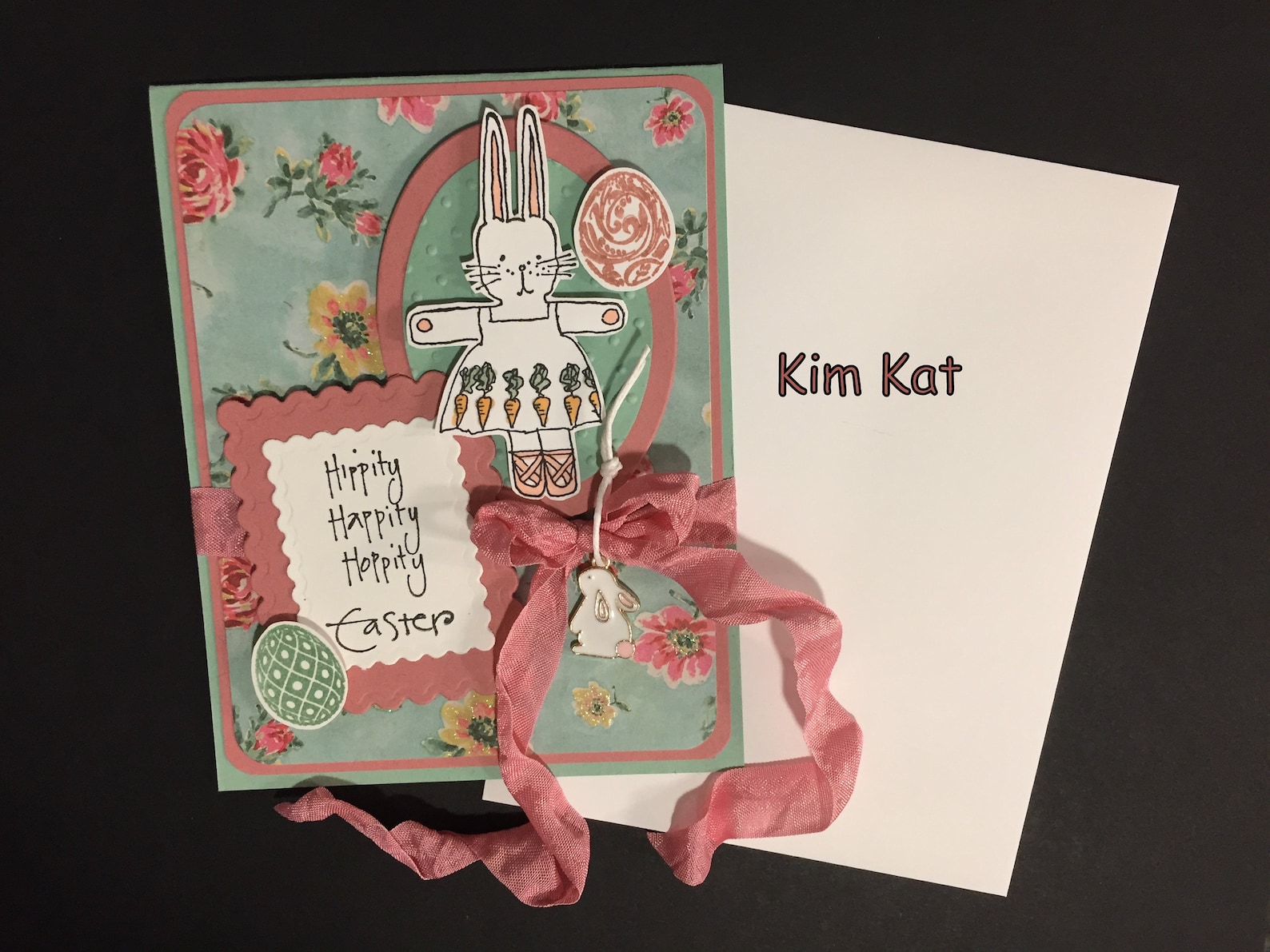 Sweet Easter Card Pop up 3D Bunny Rabbit 3D Eggs Hoppity Charm | Etsy