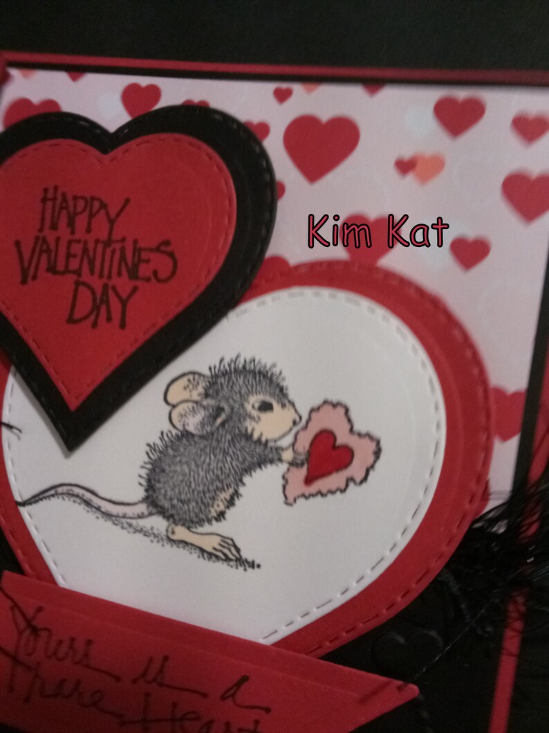 House Mouse Valentine Card Rare Heart Pop up Hearts Mice Love - Etsy