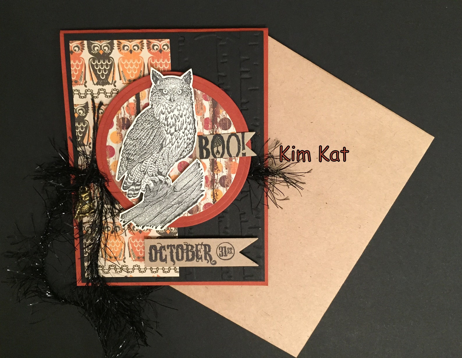 Halloween OWL Card Pop Up Retro Owls Hoot Greetings 3D Oct 31 | Etsy