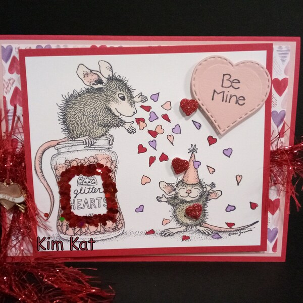 Mouse Valentine Card - Etsy