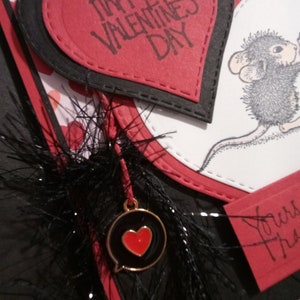 House Mouse Valentine Card Rare Heart Pop up Hearts Mice Love Whimsical ...