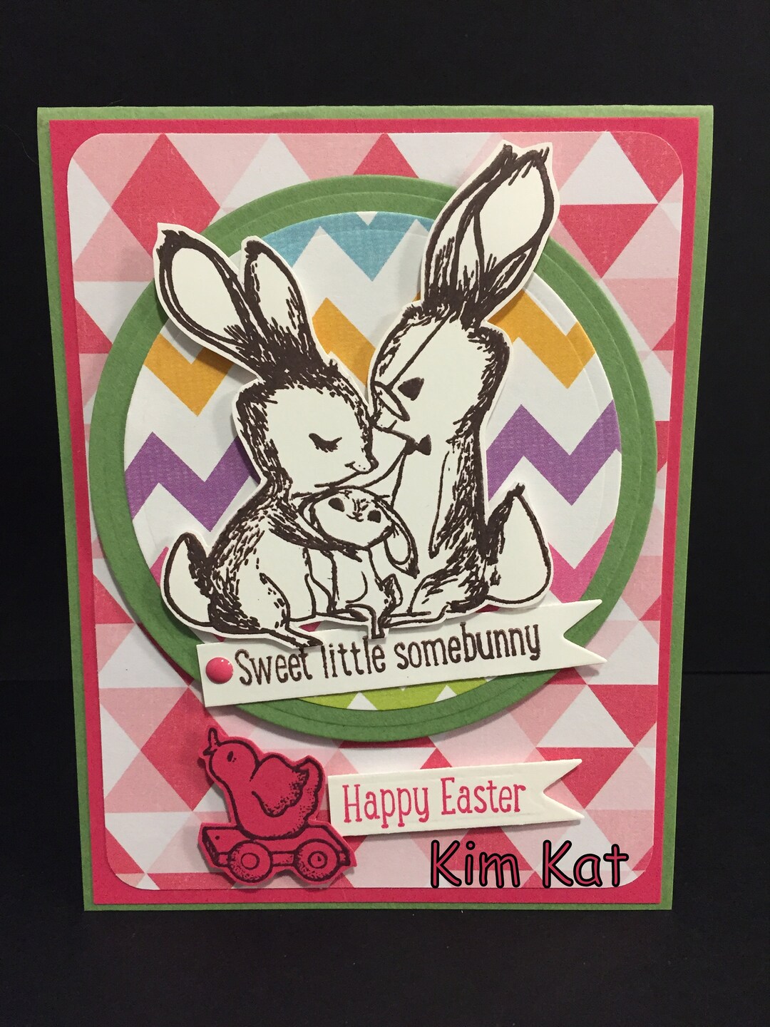 Easter Card Pop up 3D Bunny Rabbit Family Sweet Little - Etsy