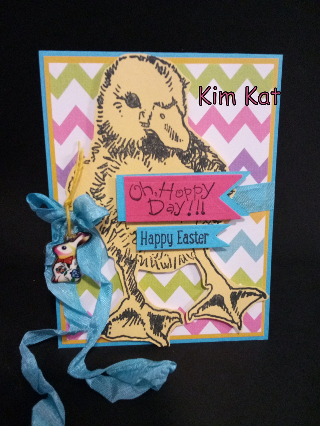 Cute Easter Card Pop up Giant Chick Hoppy Day Bunny Rabbit - Etsy