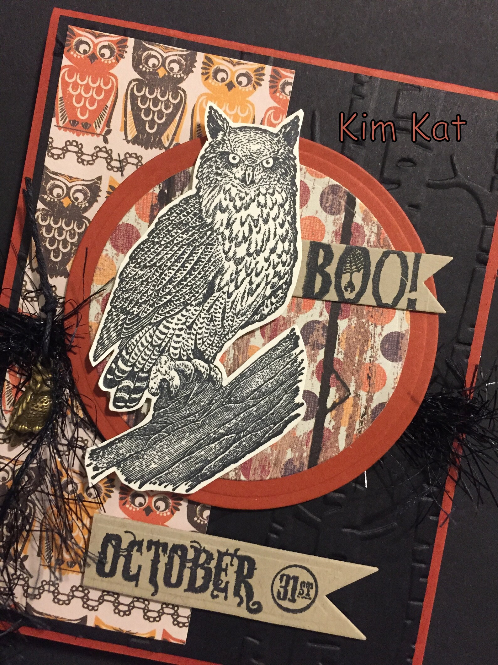 Halloween OWL Card Pop up Retro Owls Hoot Greetings 3D Oct 31 | Etsy