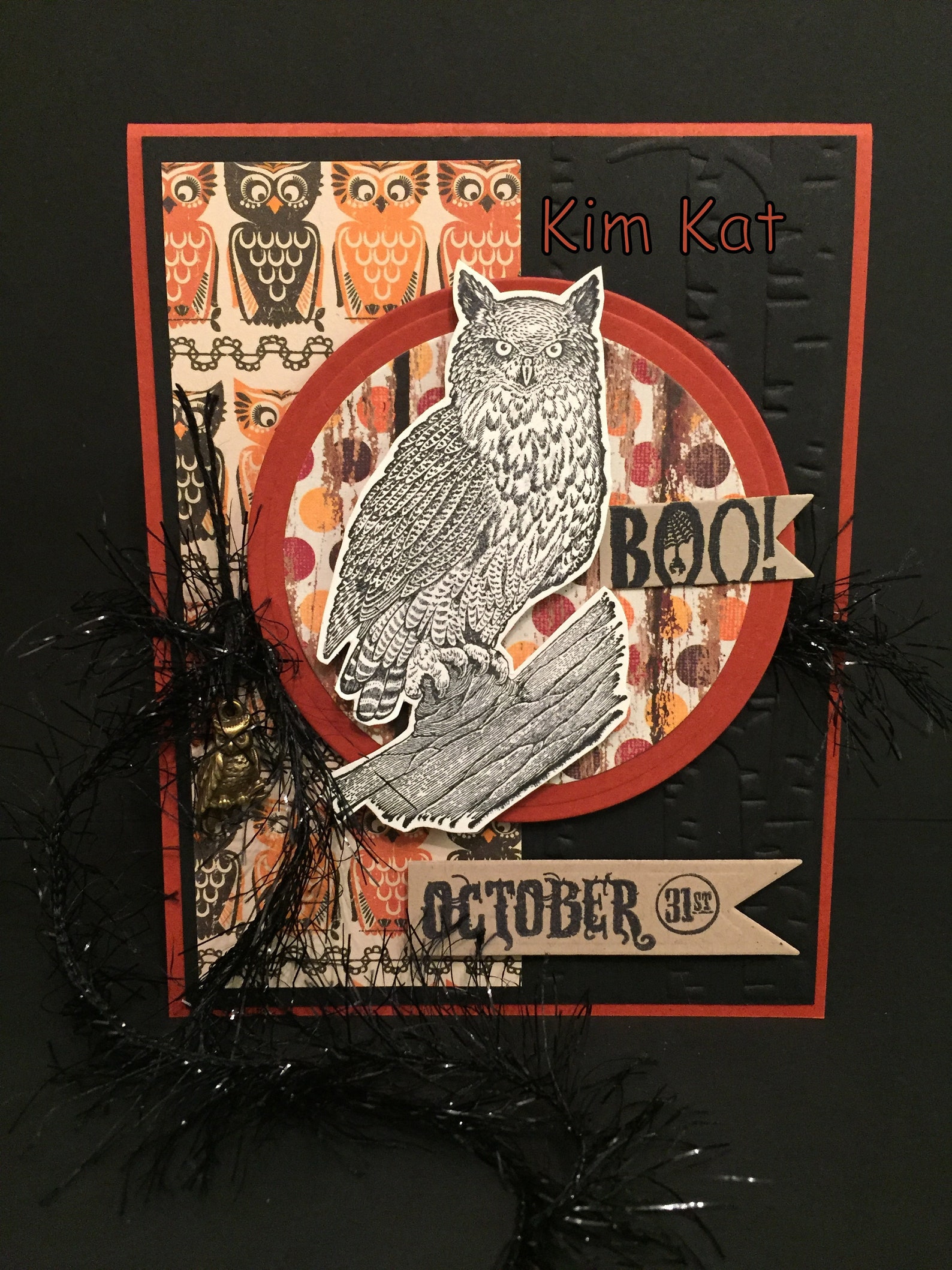 Halloween OWL Card Pop Up Retro Owls Hoot Greetings 3D Oct 31 | Etsy