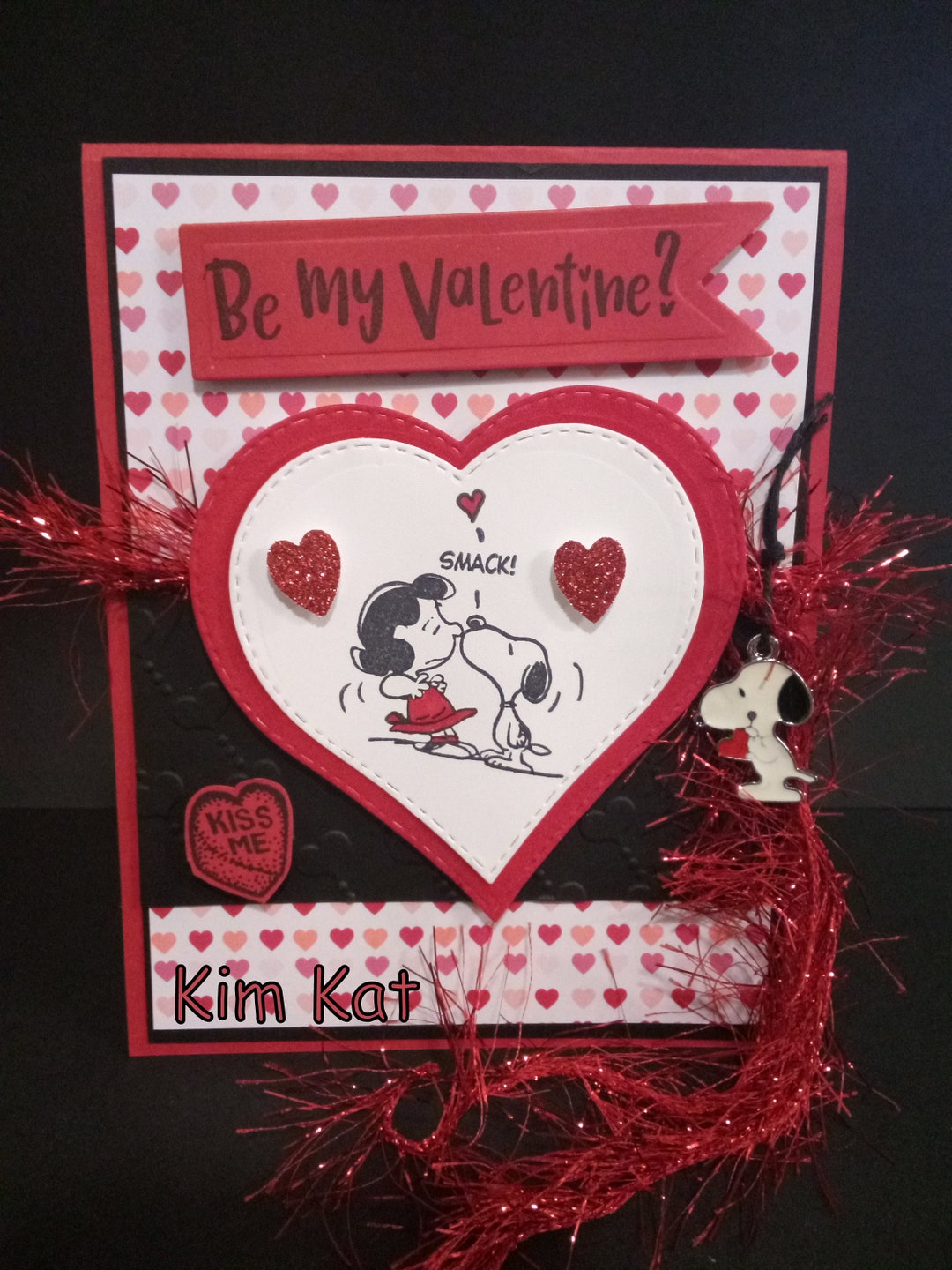 Snoopy Valentine Card Lucy Peanuts Pop up Hearts Charlie Brown - Etsy