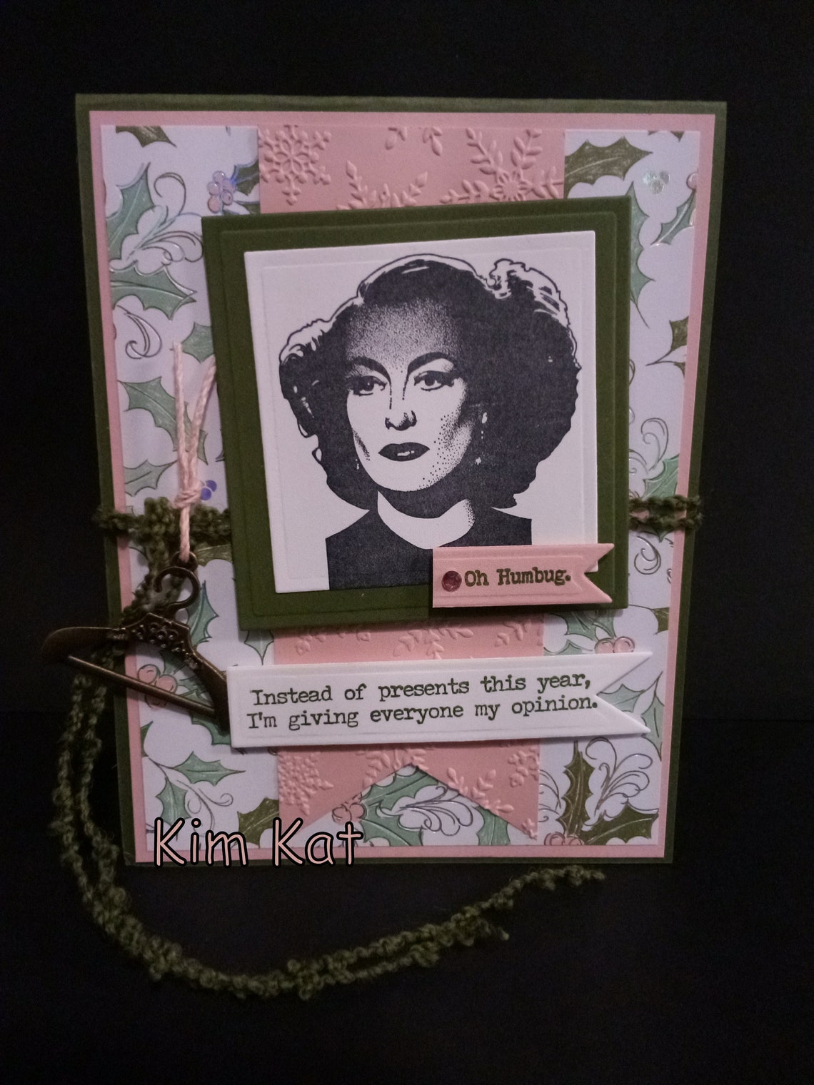 Christmas Joan Crawford Card Pop up Wire Hanger Sarcastic 3D - Etsy