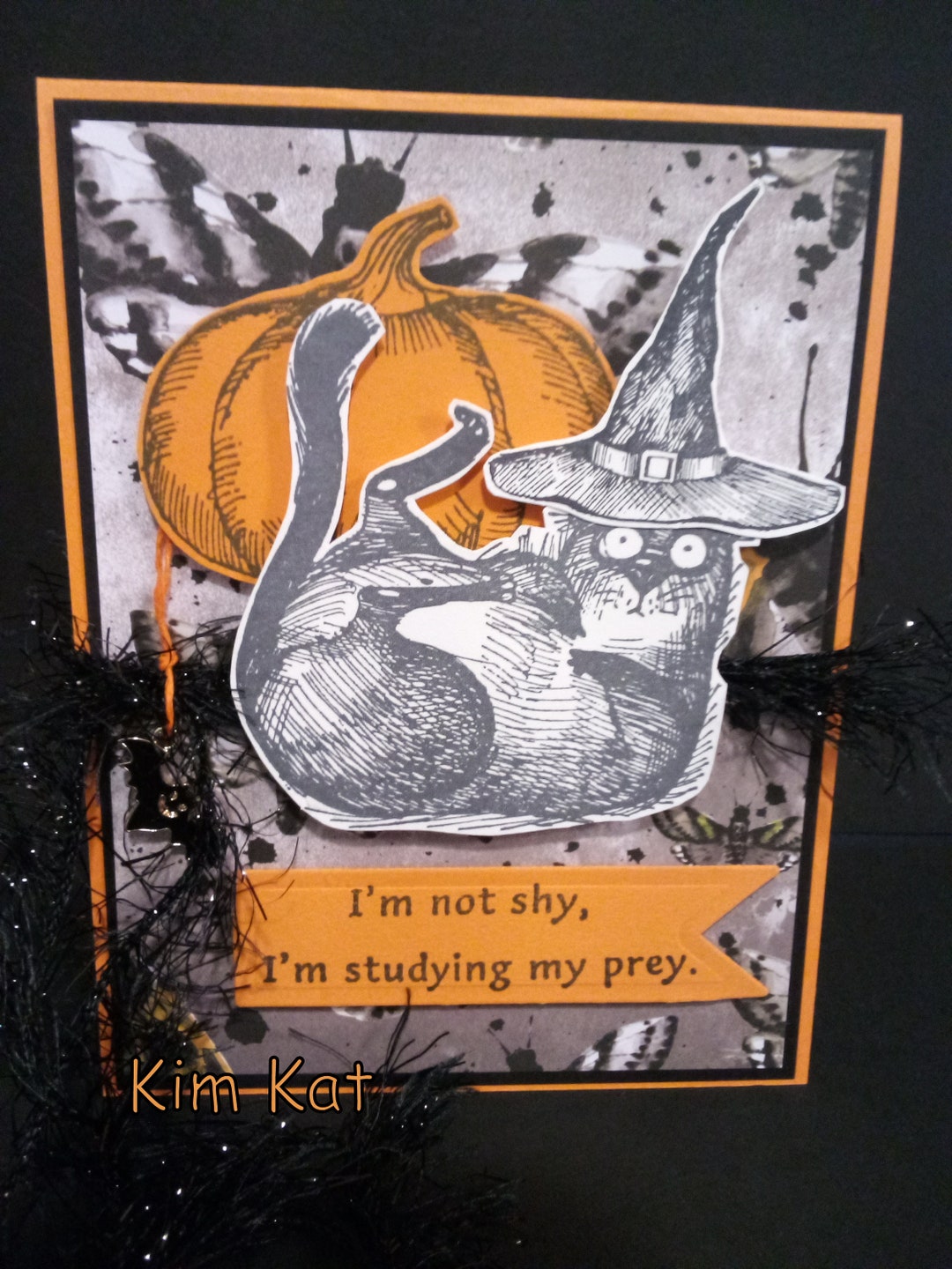 Halloween Black Cat Card Pop up 3D Funny Not Shy Studying My - Etsy