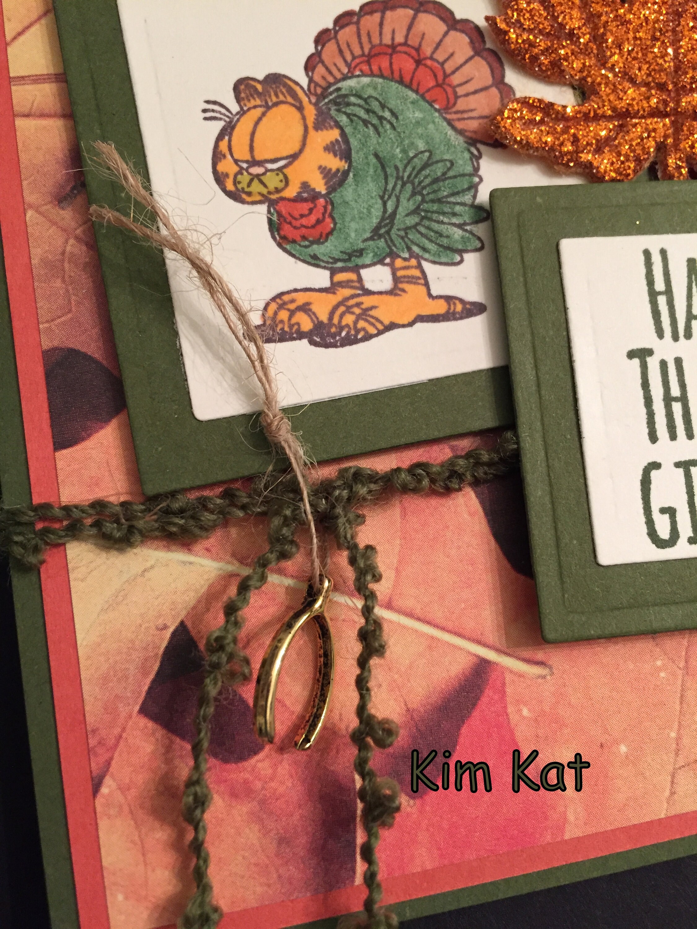 Garfield Card Pop Up Thanksgiving Cat Turkey 3D Wishbone | Etsy