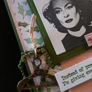 Christmas Joan Crawford Card Pop up Wire Hanger Sarcastic 3D Funny ...