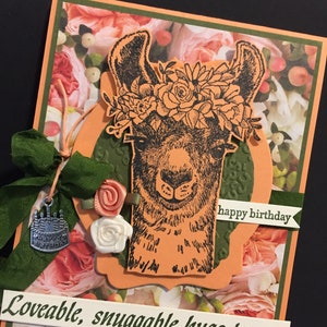 Llama Birthday Card Pop up Loveable Hugs 3D Sweet Whimsical - Etsy