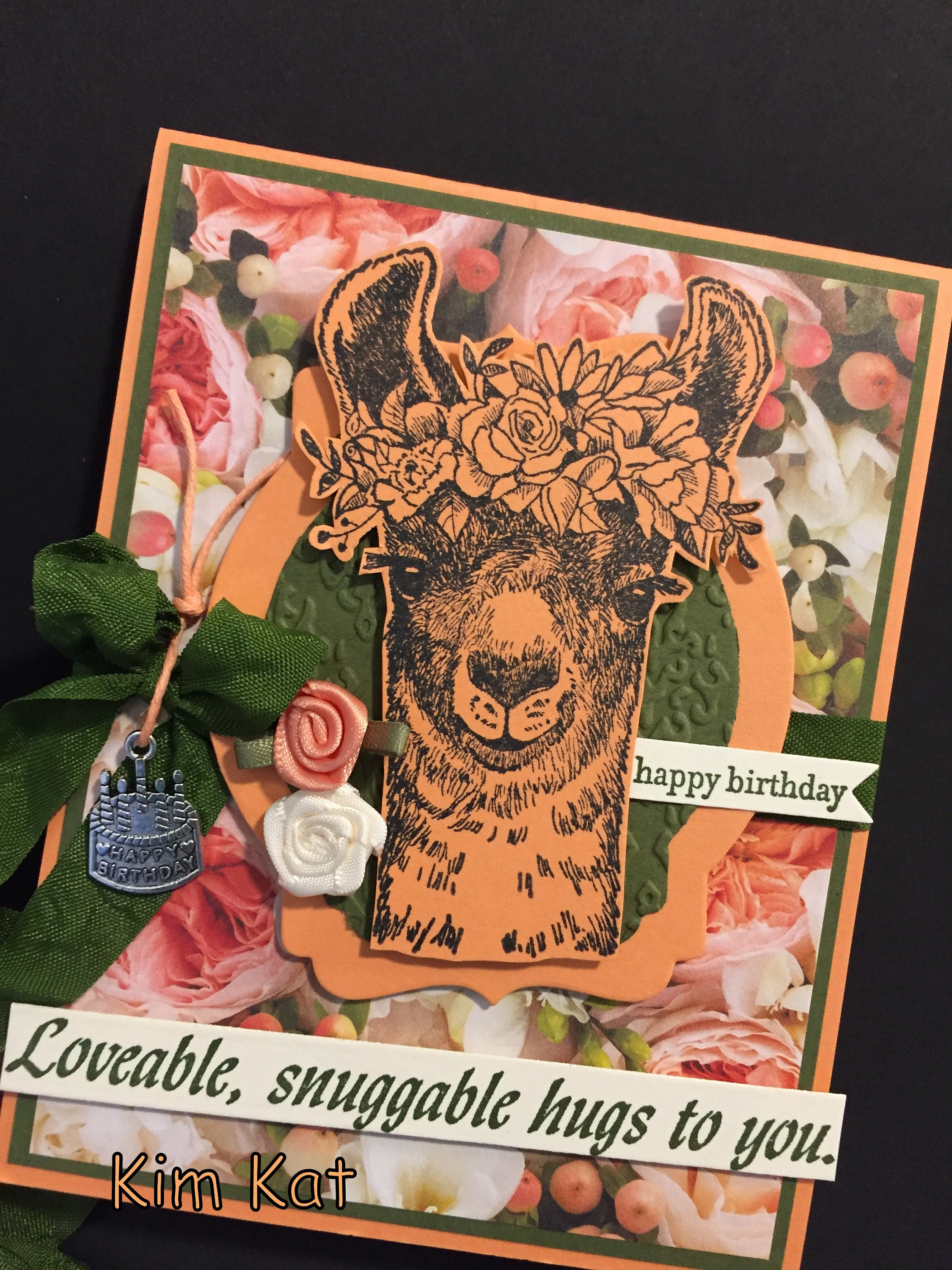 Llama Birthday Card Pop up Loveable Hugs 3D Sweet Whimsical | Etsy