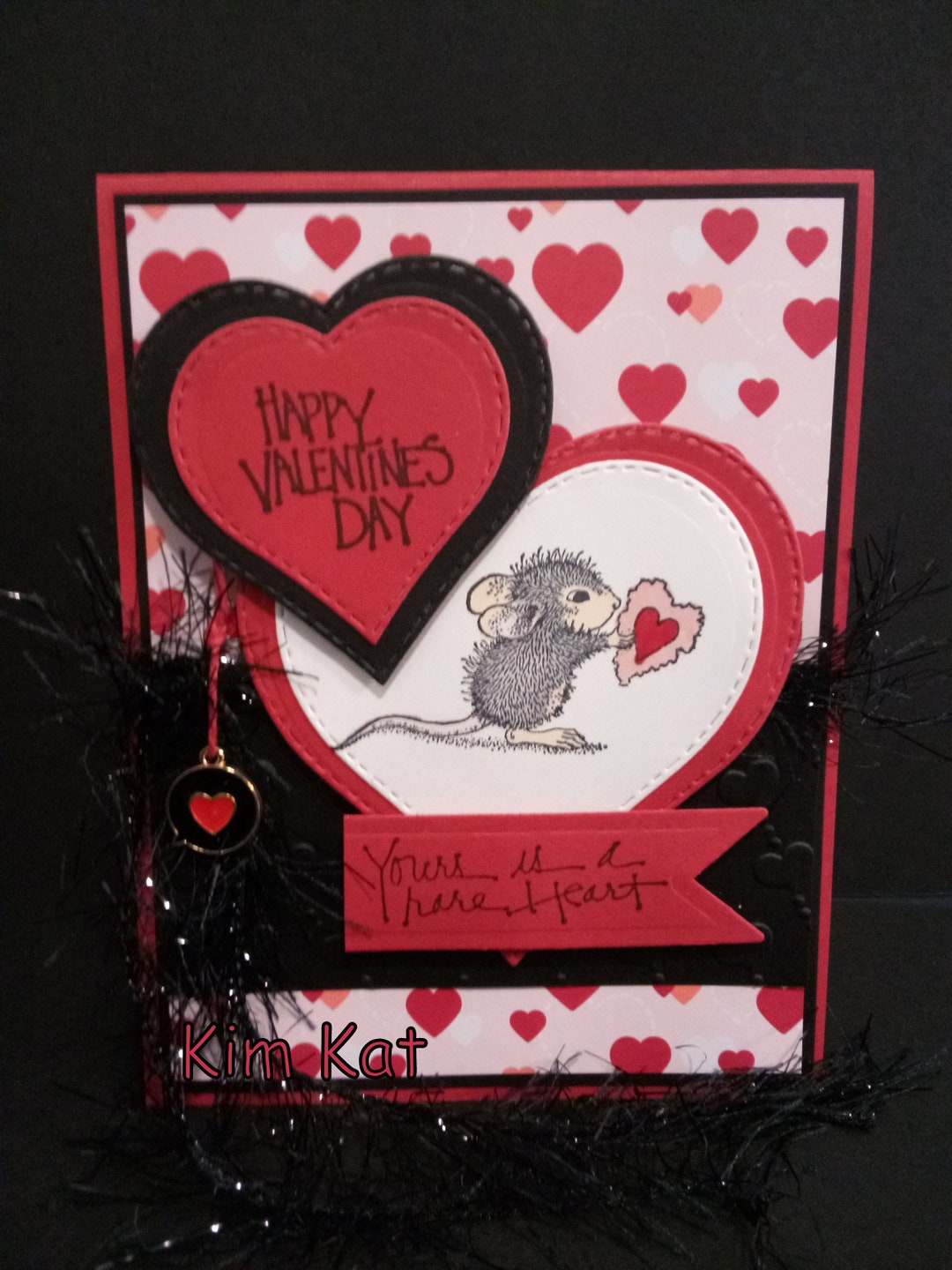 House Mouse Valentine Card Rare Heart Pop up Hearts Mice Love Whimsical ...