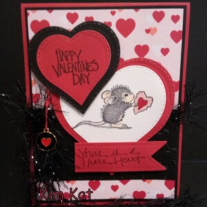 House Mouse Valentine Card Rare Heart Pop up Hearts Mice Love Whimsical ...