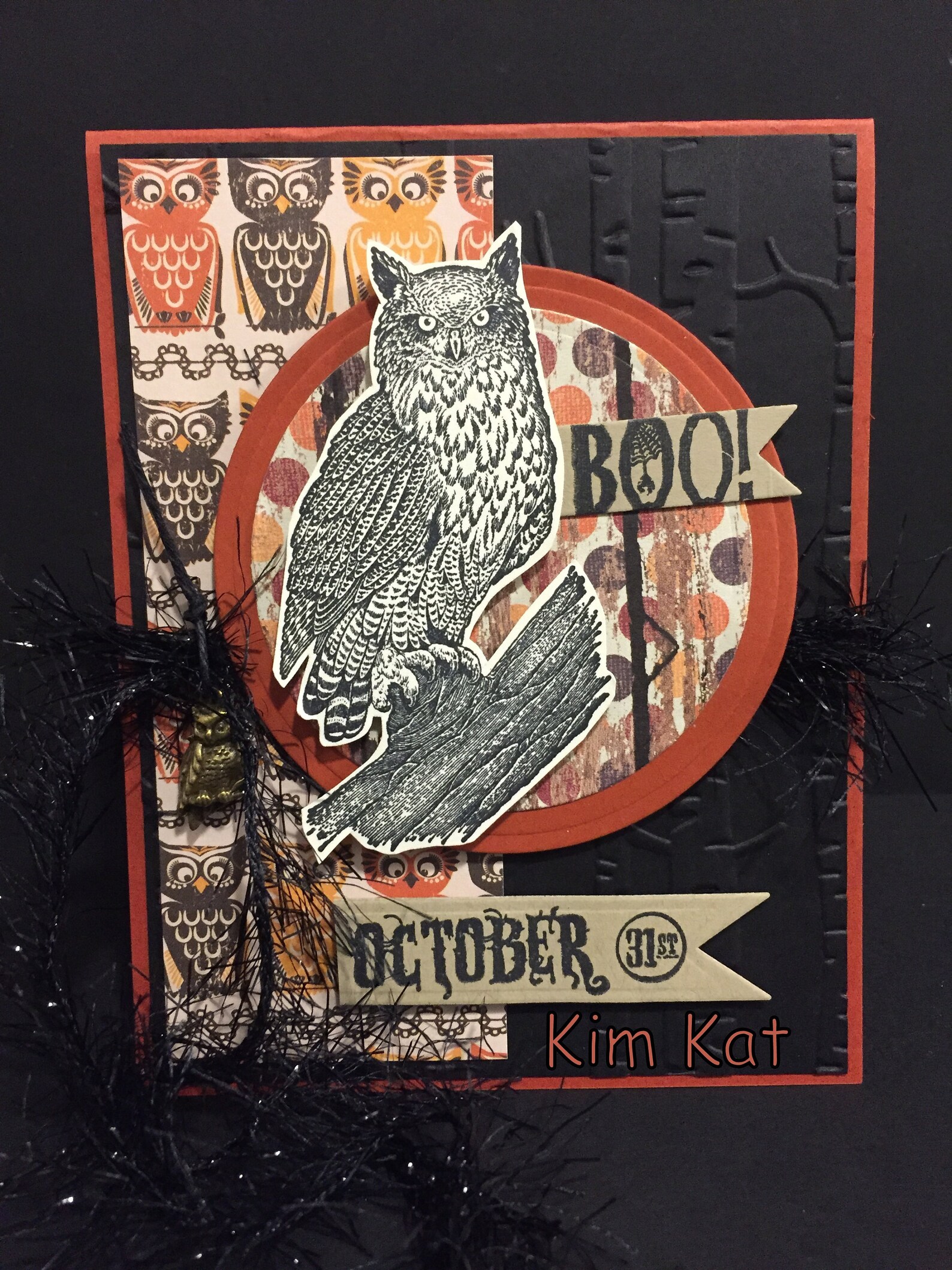 Halloween OWL Card Pop up Retro Owls Hoot Greetings 3D Oct 31 | Etsy