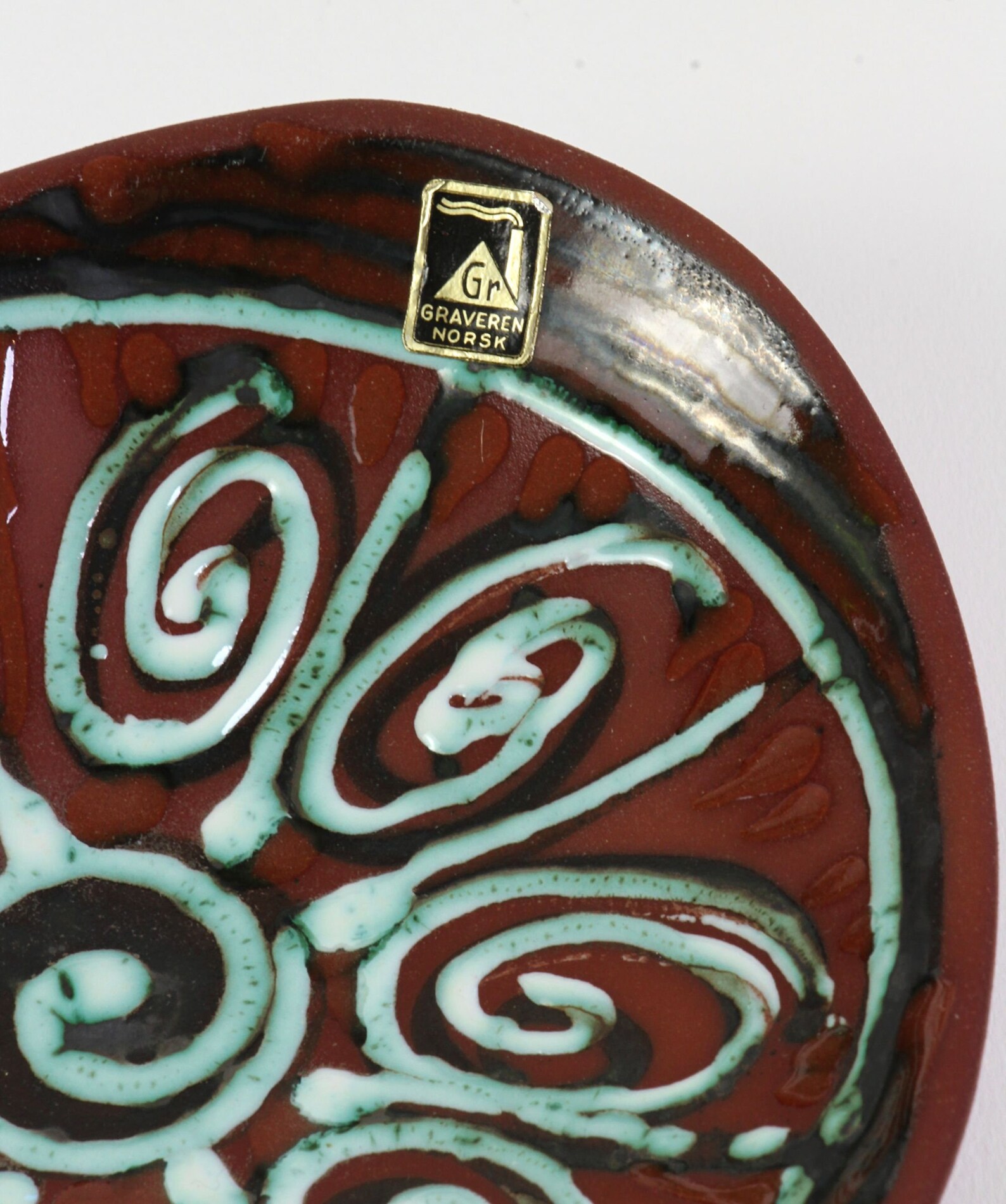 Graveren Norway Pottery Mid-Century Scandinavian Hand Painted - Etsy ...