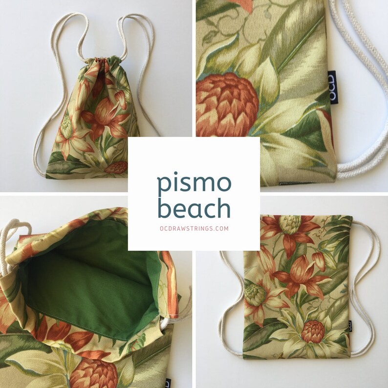 Tropical Drawstring Backpacks Travel Backpack Purse Small - Etsy