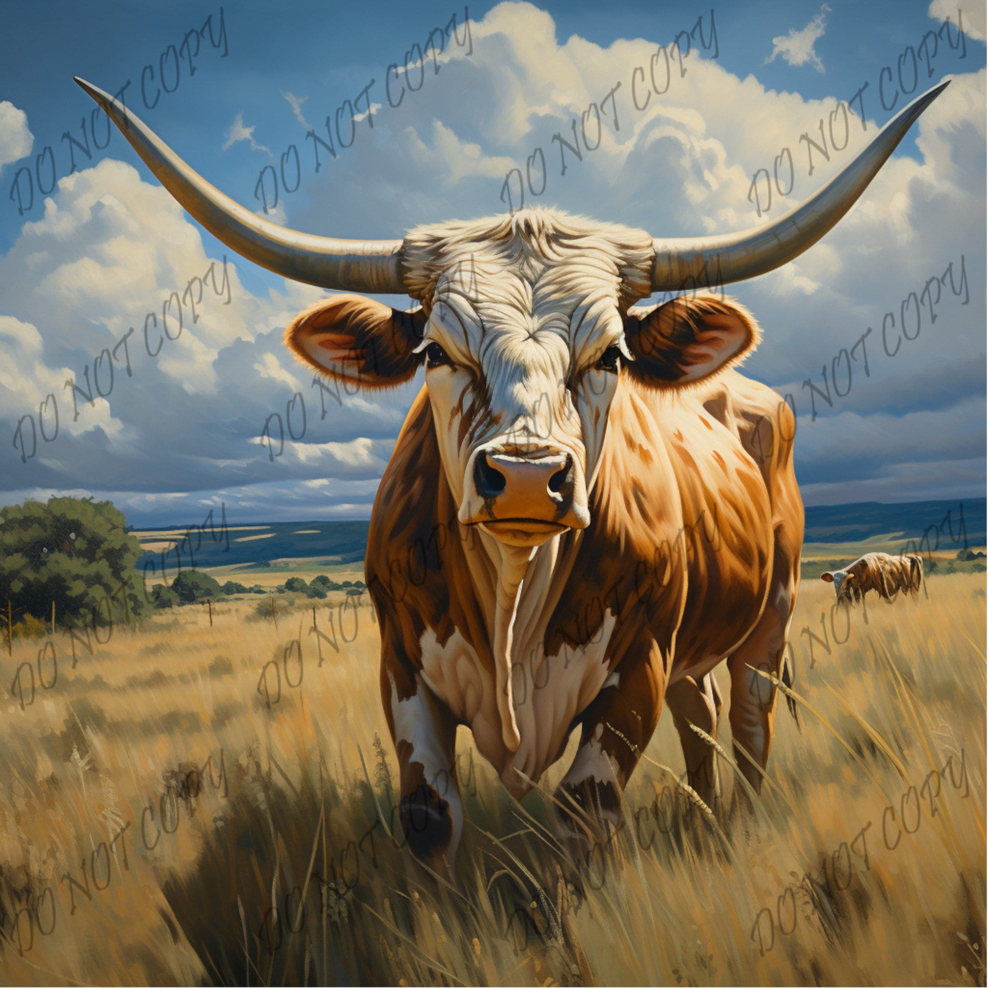 Printable Longhorn Cow Photo Farmhouse Decor Vertical - Etsy