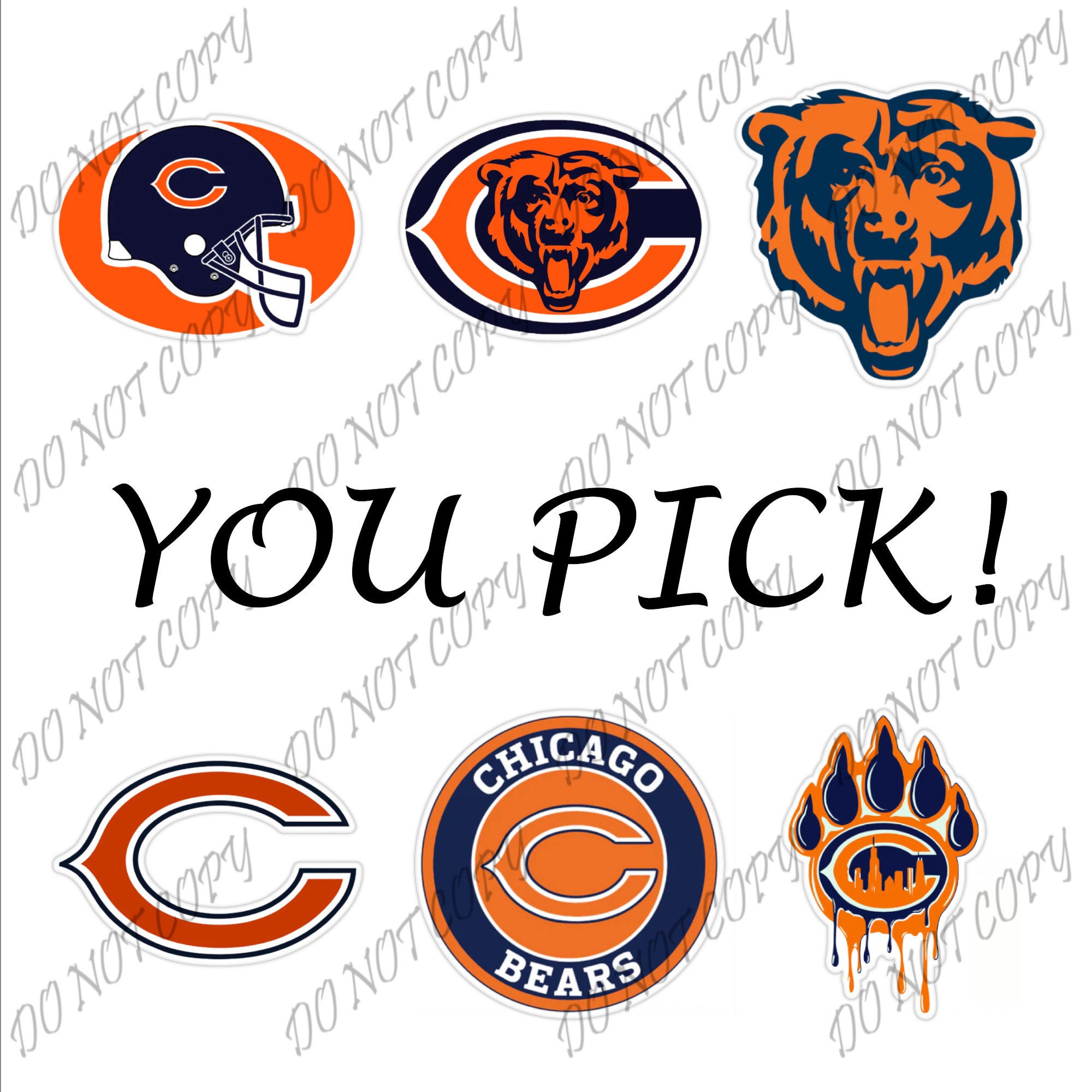 Laminated Vinyl Decal Die Cut Sticker NFL Chicago Bears - Etsy