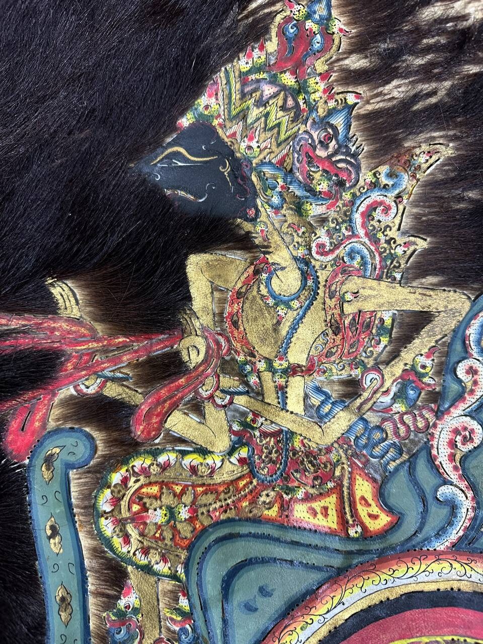 Unframed Wayang Kulit on Full Body Goat Skin Vintage Item - Etsy