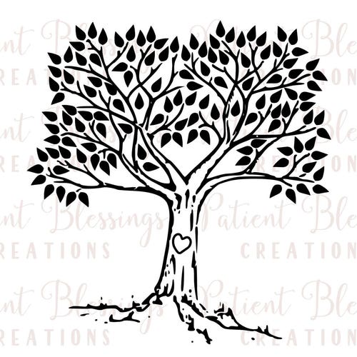 Wedding Guestbook or Family Tree SVG DXF EPS Pdf and Jpeg - Etsy