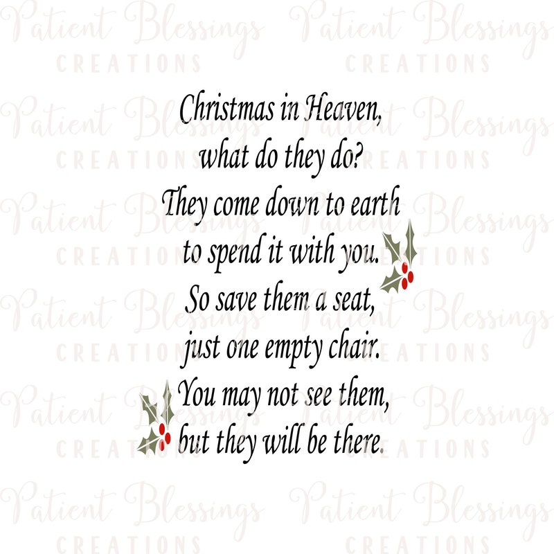 Christmas Chair Poem - Etsy