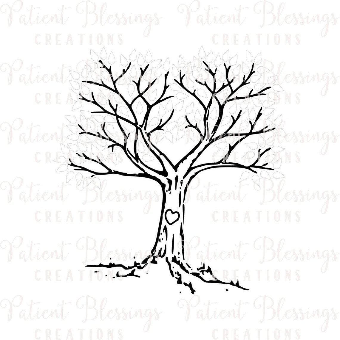 Wedding Guestbook or Family Tree SVG DXF EPS Pdf and Jpeg | Etsy