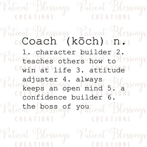 Coach Definition SVG DXF Pdf EPS Jpeg Silhouette Cricut | Etsy