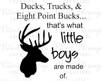 Ducks Trucks and 8 Point Bucks Fabric - Etsy