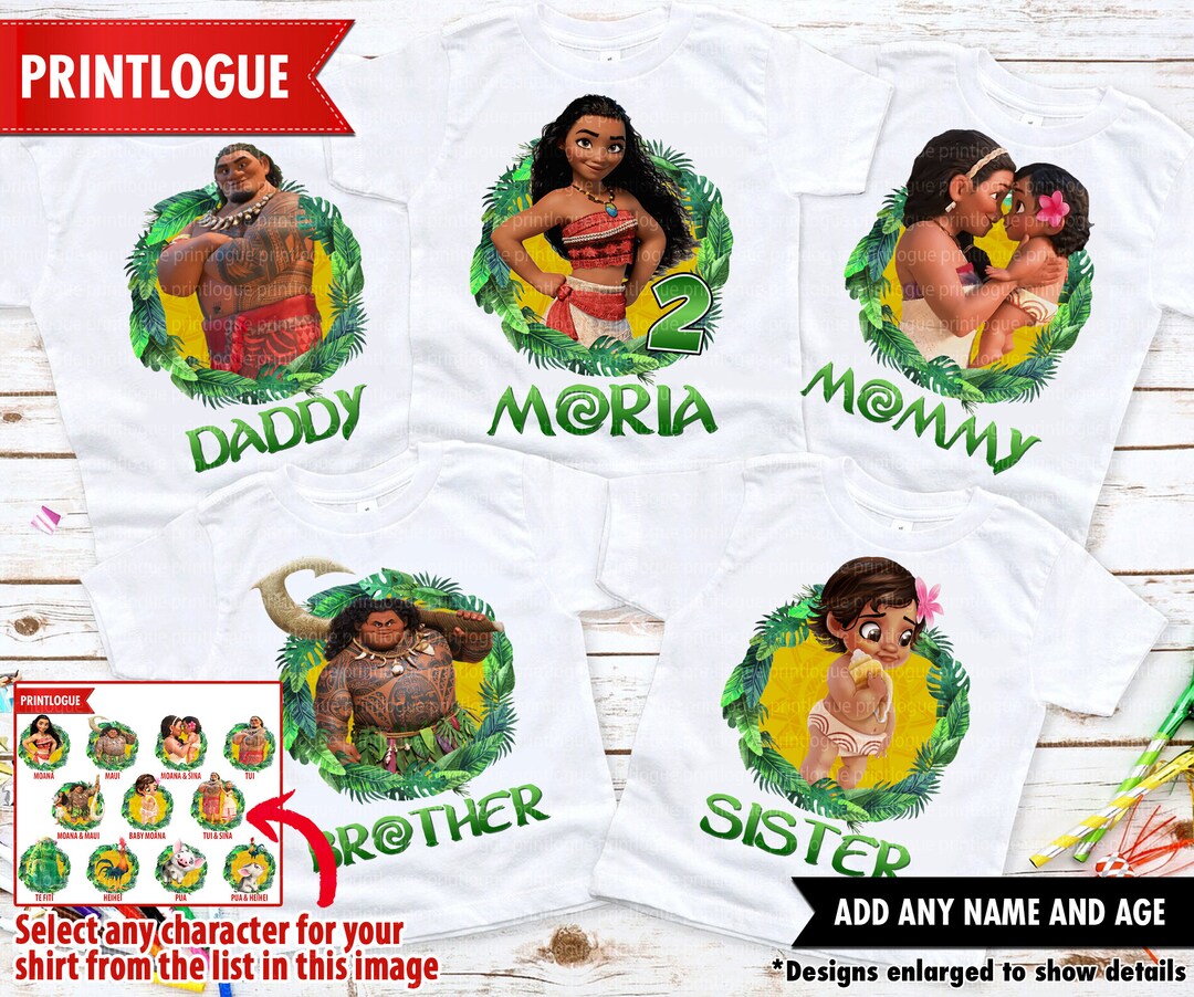 Moana Birthday Shirt, Moana Maui Family Shirt, Moana Daddy Shirt, Moana ...