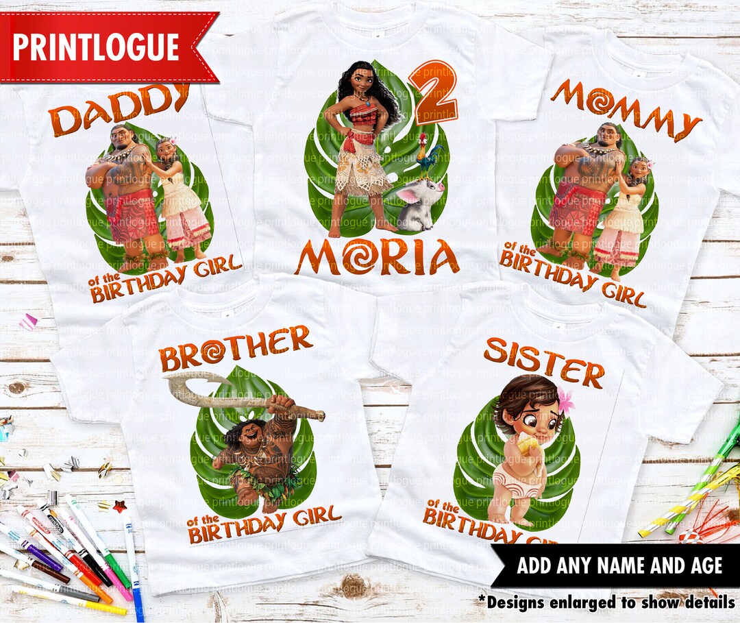Moana Birthday Shirt, Moana Maui Family Shirt, Moana Daddy Shirt, Moana ...