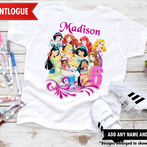 Disney Princesses Birthday Shirt | Etsy
